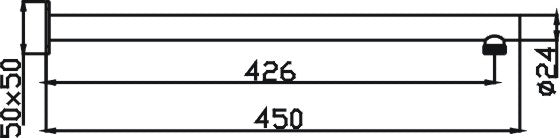 G28 (BGM) / Limpid Wall Shower Arm (Brushed Gun Metal)